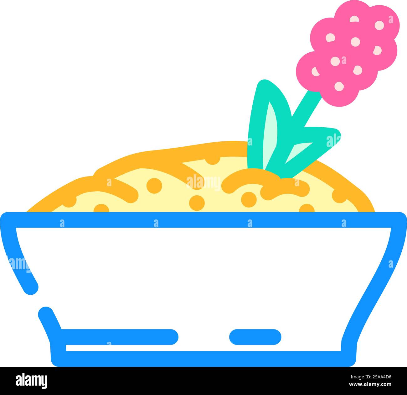 quinoa vegan food color icon vector. quinoa vegan food sign. isolated ...