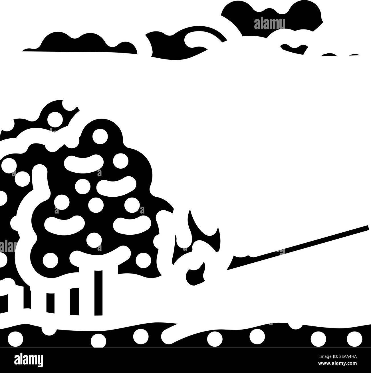 arson forest wildfire disaster glyph icon vector. arson forest wildfire ...