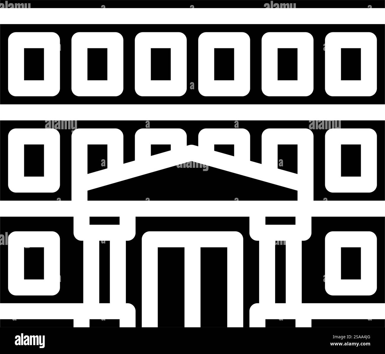 kid school building glyph icon vector. kid school building sign ...