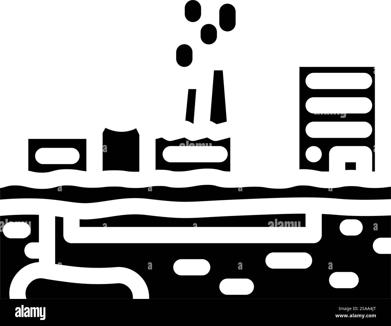 infrastructure geothermal energy glyph icon vector. infrastructure ...