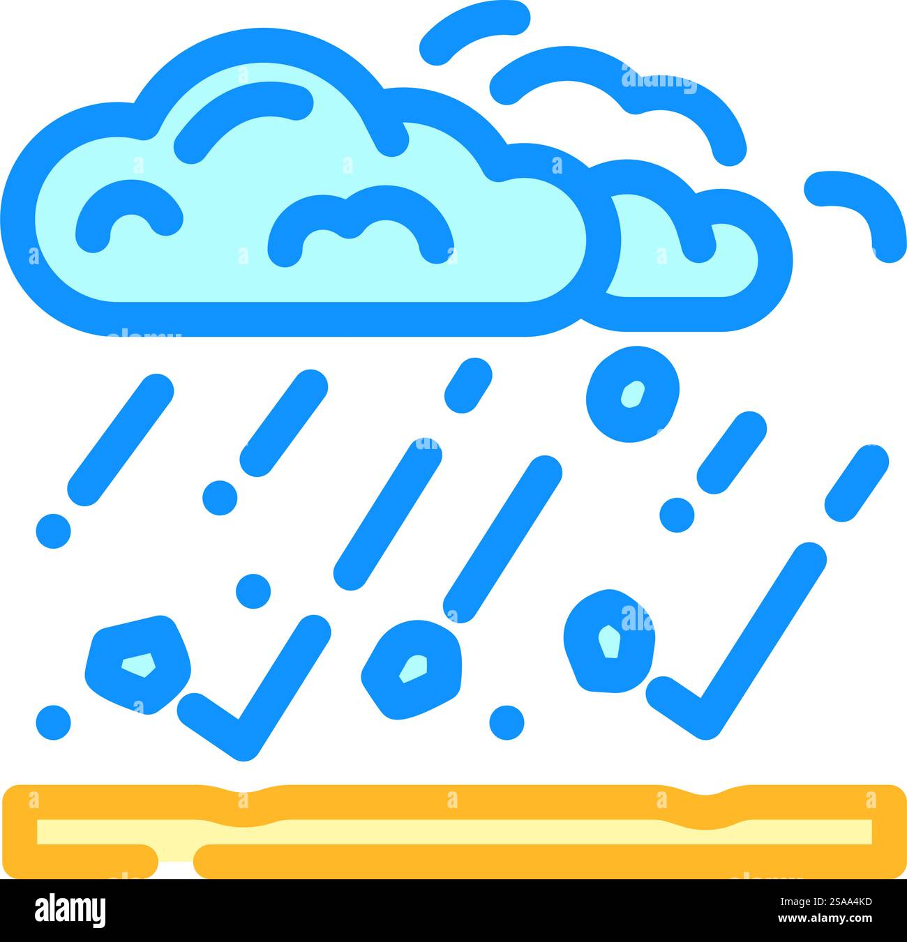 hailstorm natural phenomena color icon vector. hailstorm natural ...