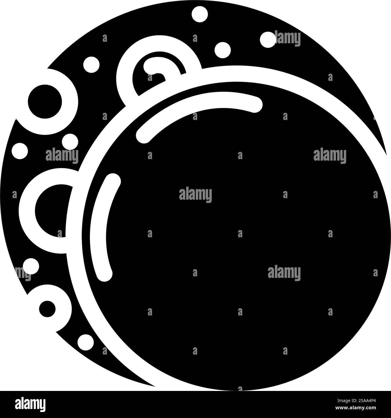 lunar eclipse natural phenomena glyph icon vector. lunar eclipse ...