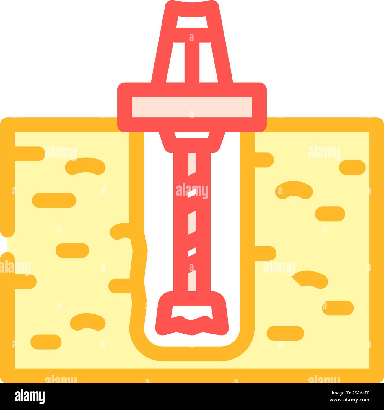 onshore drilling oil industry color icon vector. onshore drilling oil ...