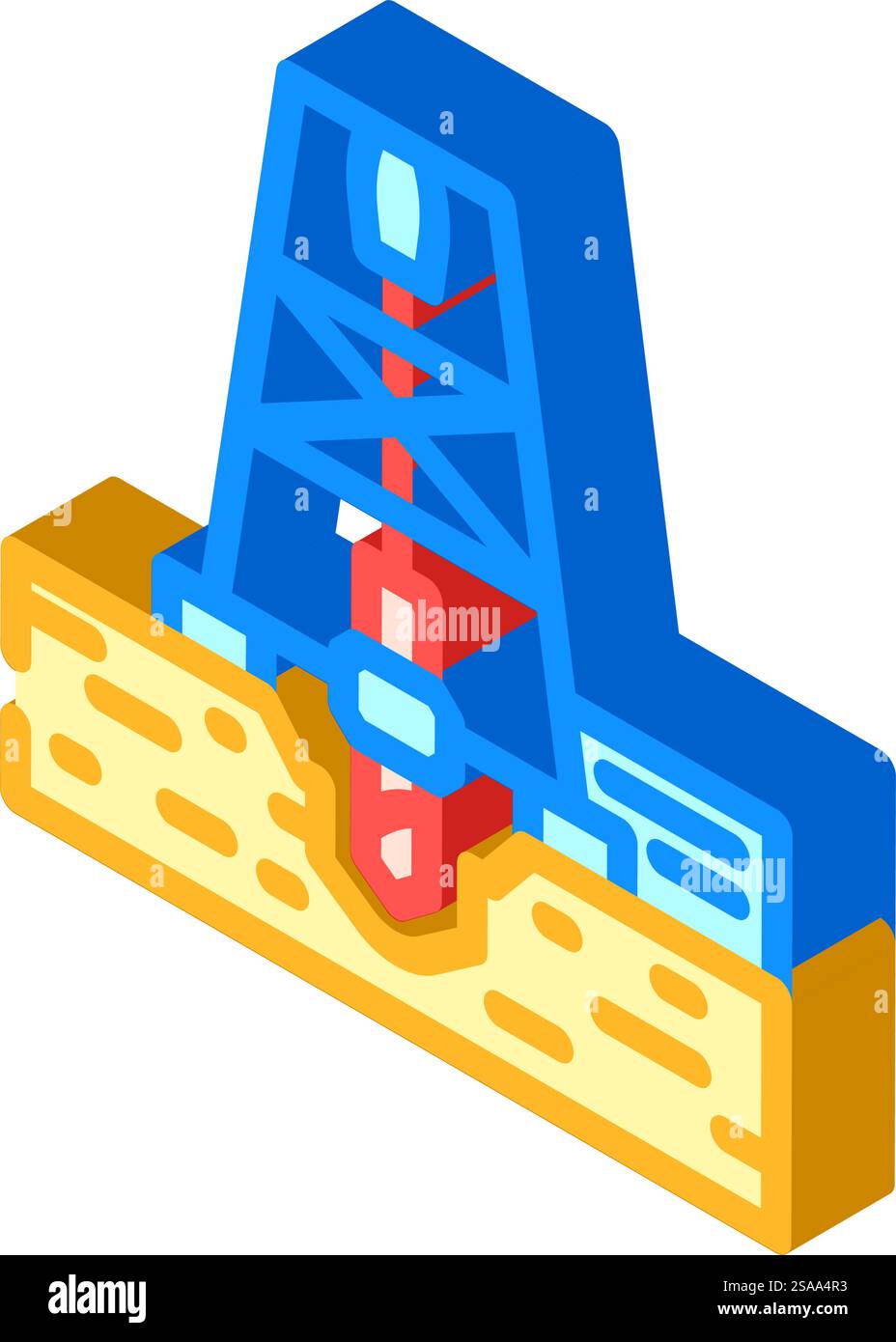 drilling oil industry isometric icon vector. drilling oil industry sign ...
