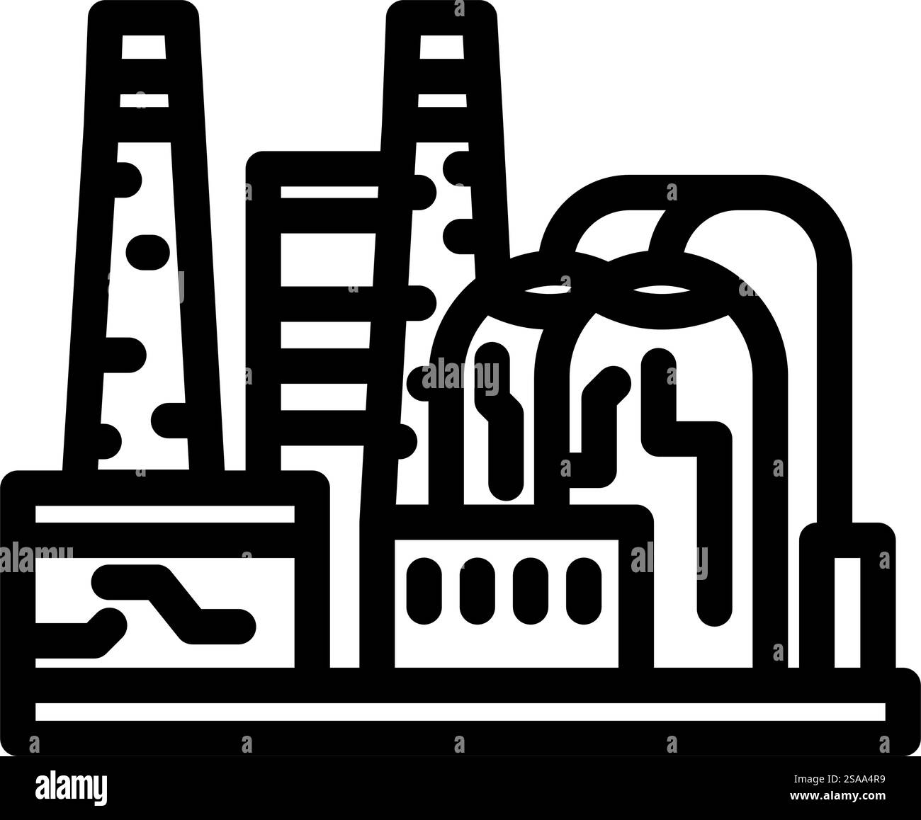 refinery oil industry line icon vector. refinery oil industry sign ...