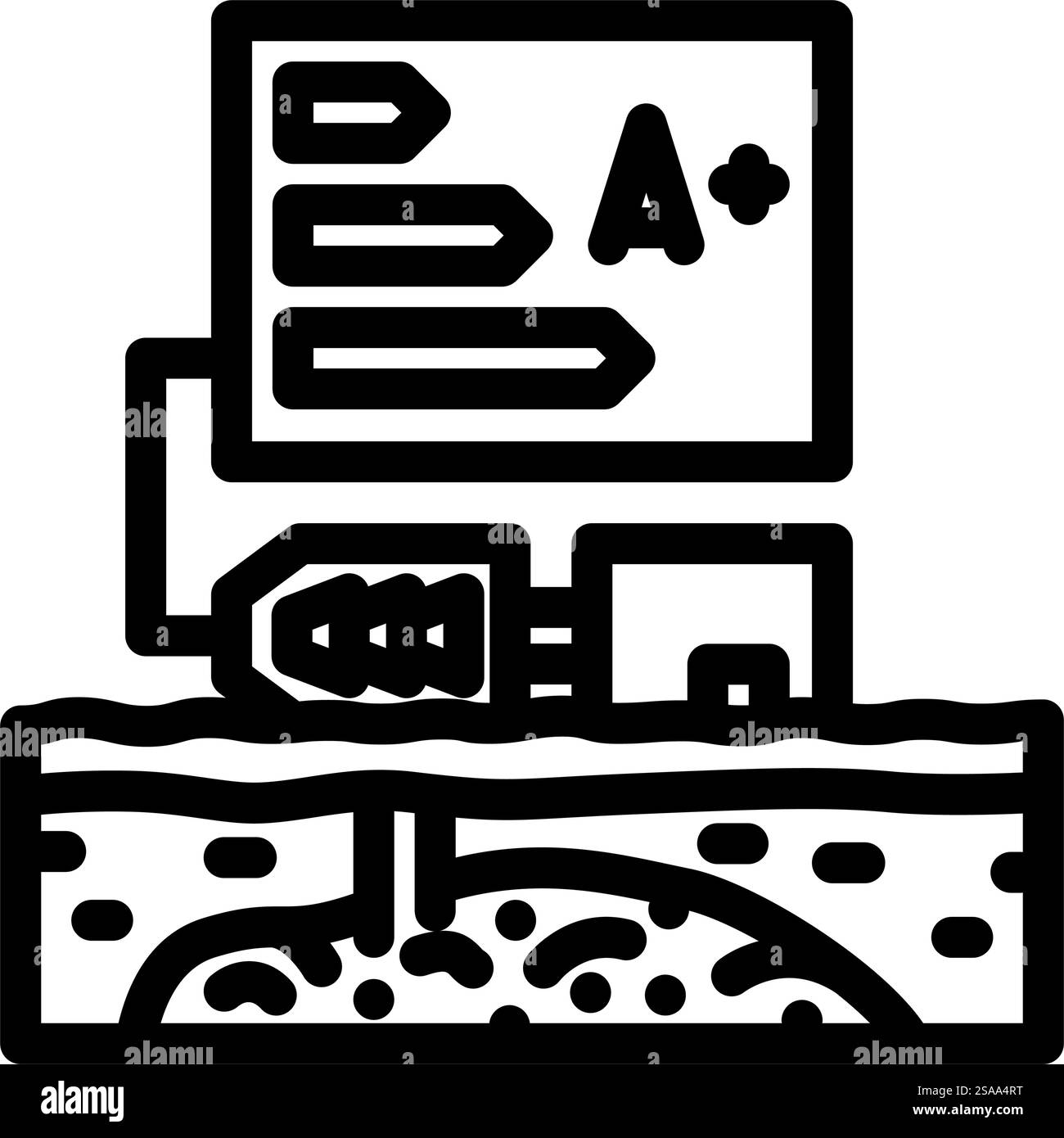 energy efficiency geothermal line icon vector. energy efficiency ...