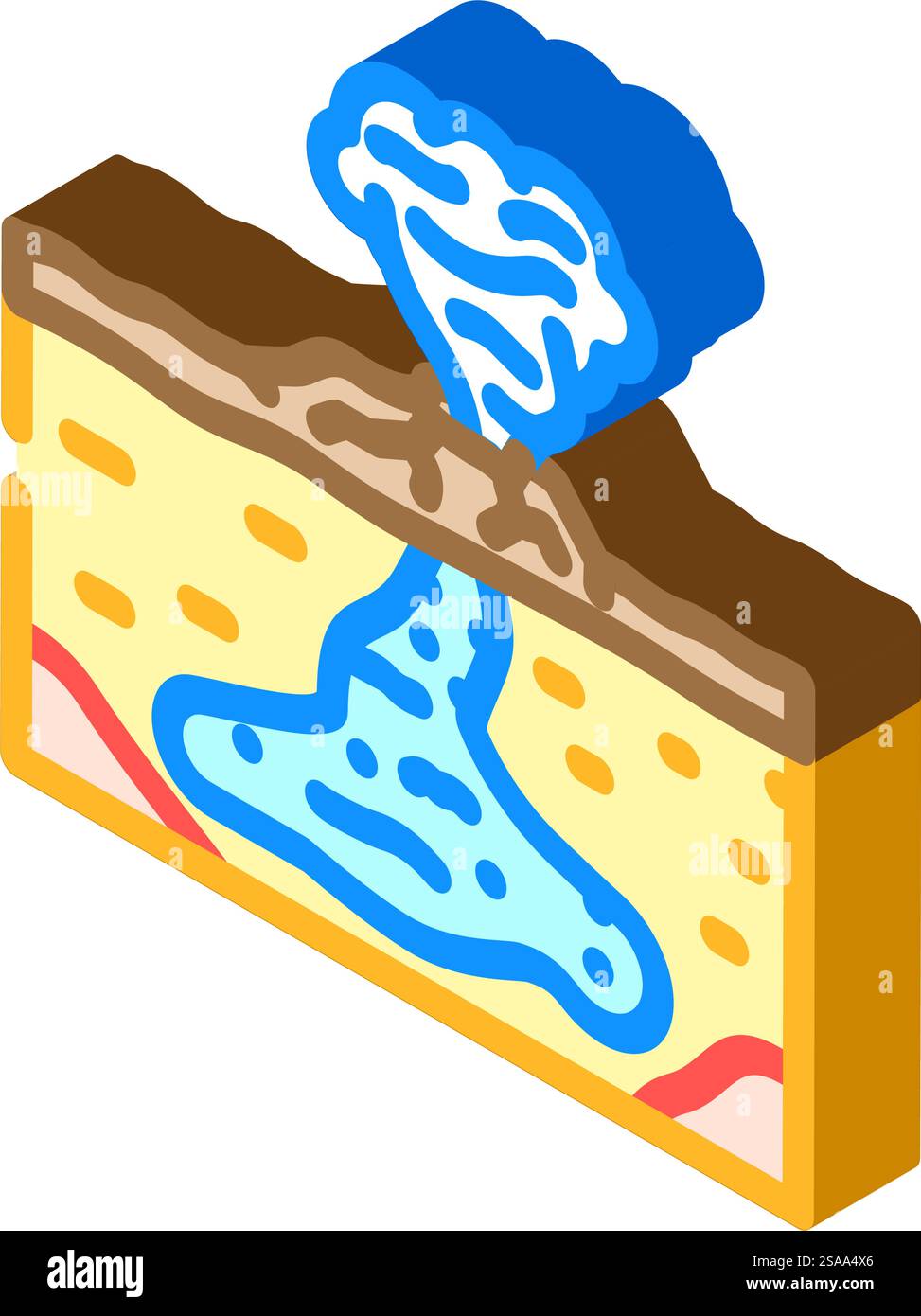 hot spring geothermal energy isometric icon vector. hot spring ...