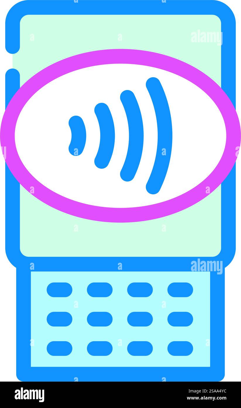 contactless payment color icon vector. contactless payment sign ...