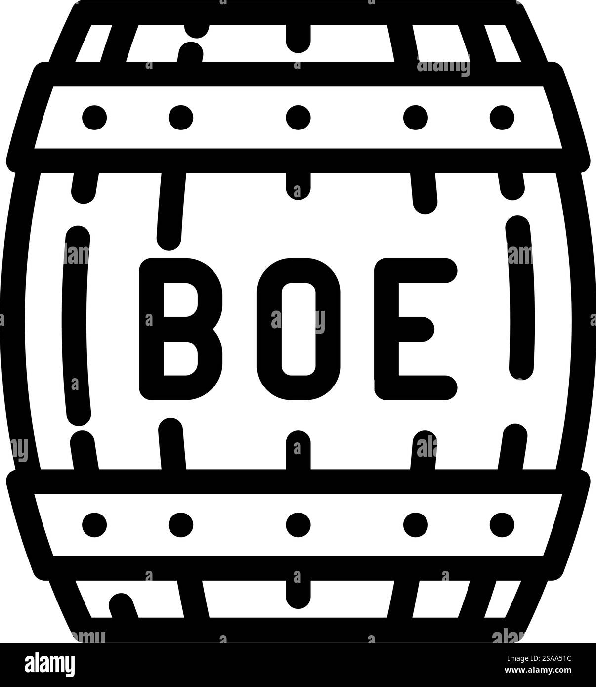 barrel of oil equivalent boe line icon vector. barrel of oil equivalent ...