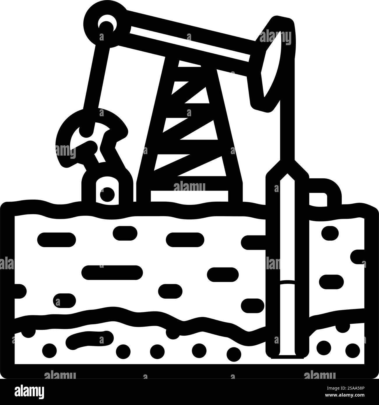 extraction oil industry line icon vector. extraction oil industry sign ...
