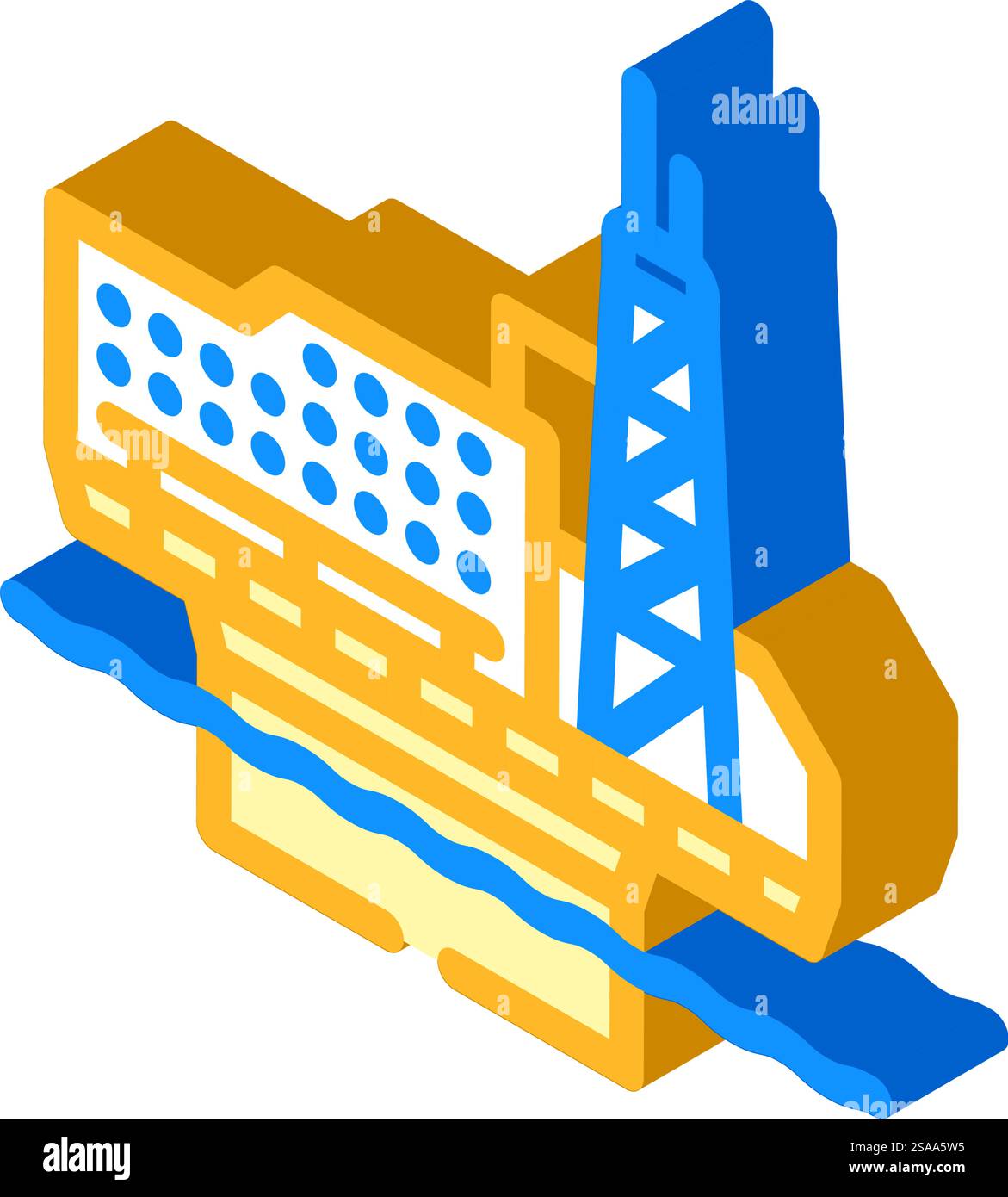 platform oil industry isometric icon vector. platform oil industry sign ...