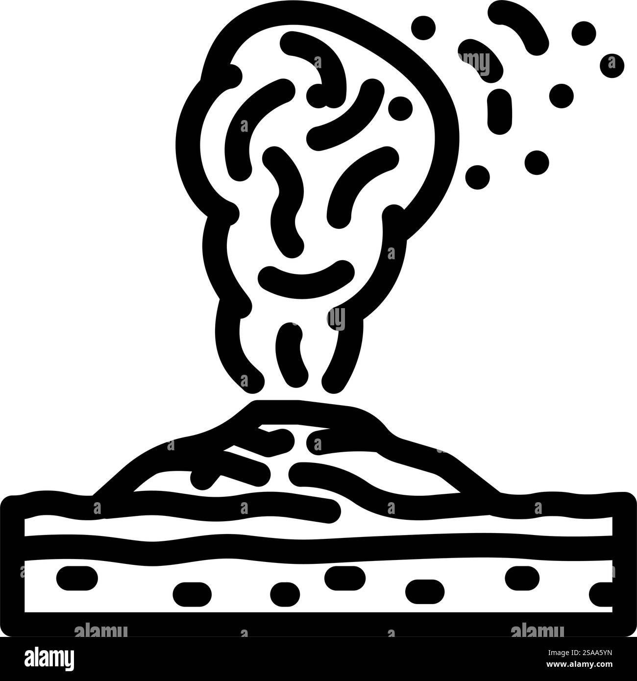 steam geothermal energy line icon vector. steam geothermal energy sign ...