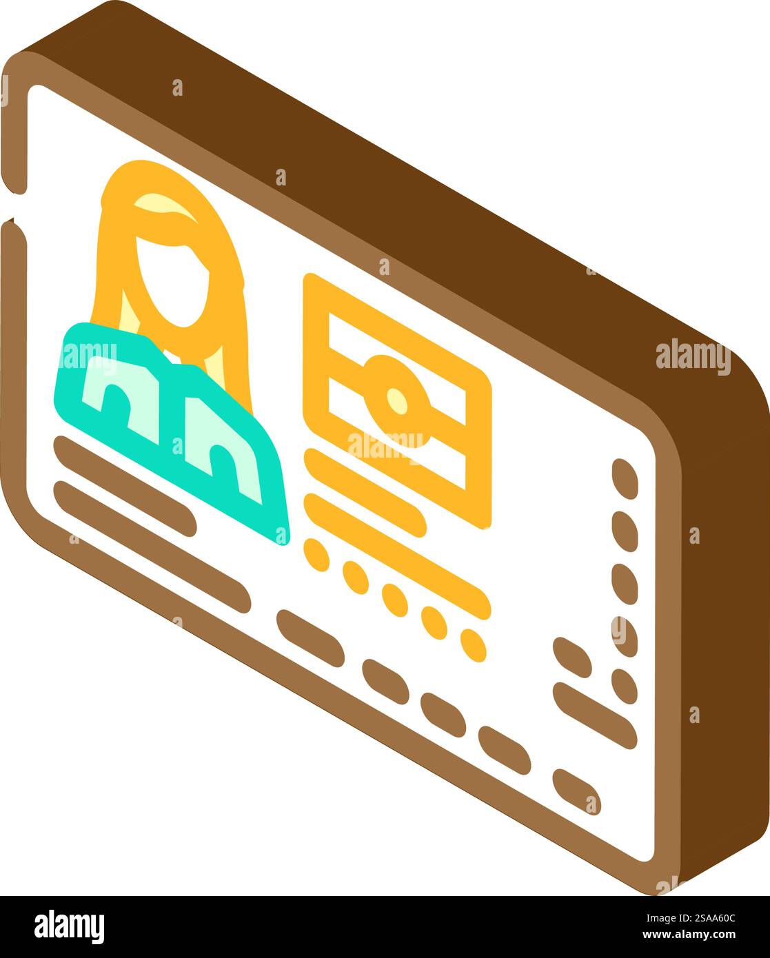 id card biometric isometric icon vector. id card biometric sign ...