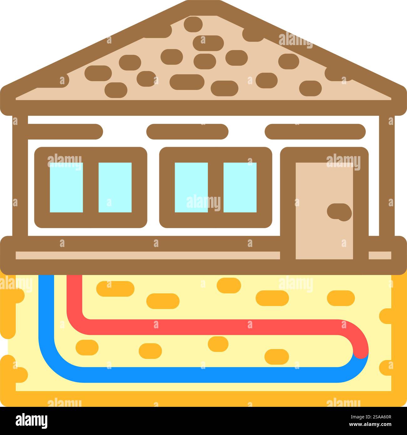 heating geothermal energy color icon vector. heating geothermal energy ...