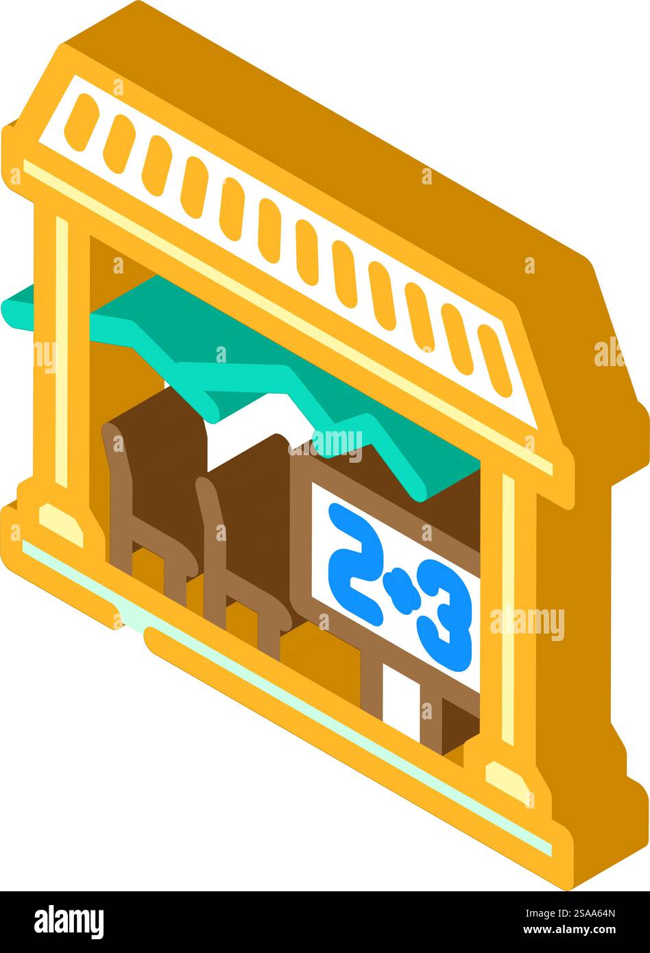 exterior school building isometric icon vector. exterior school ...