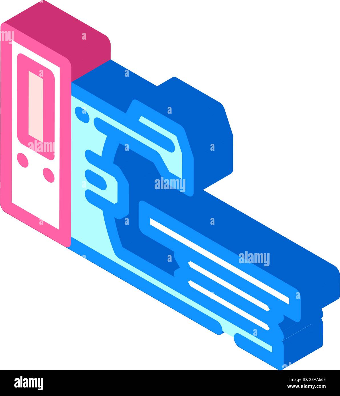 radiation machine cancer treatment isometric icon vector. radiation ...