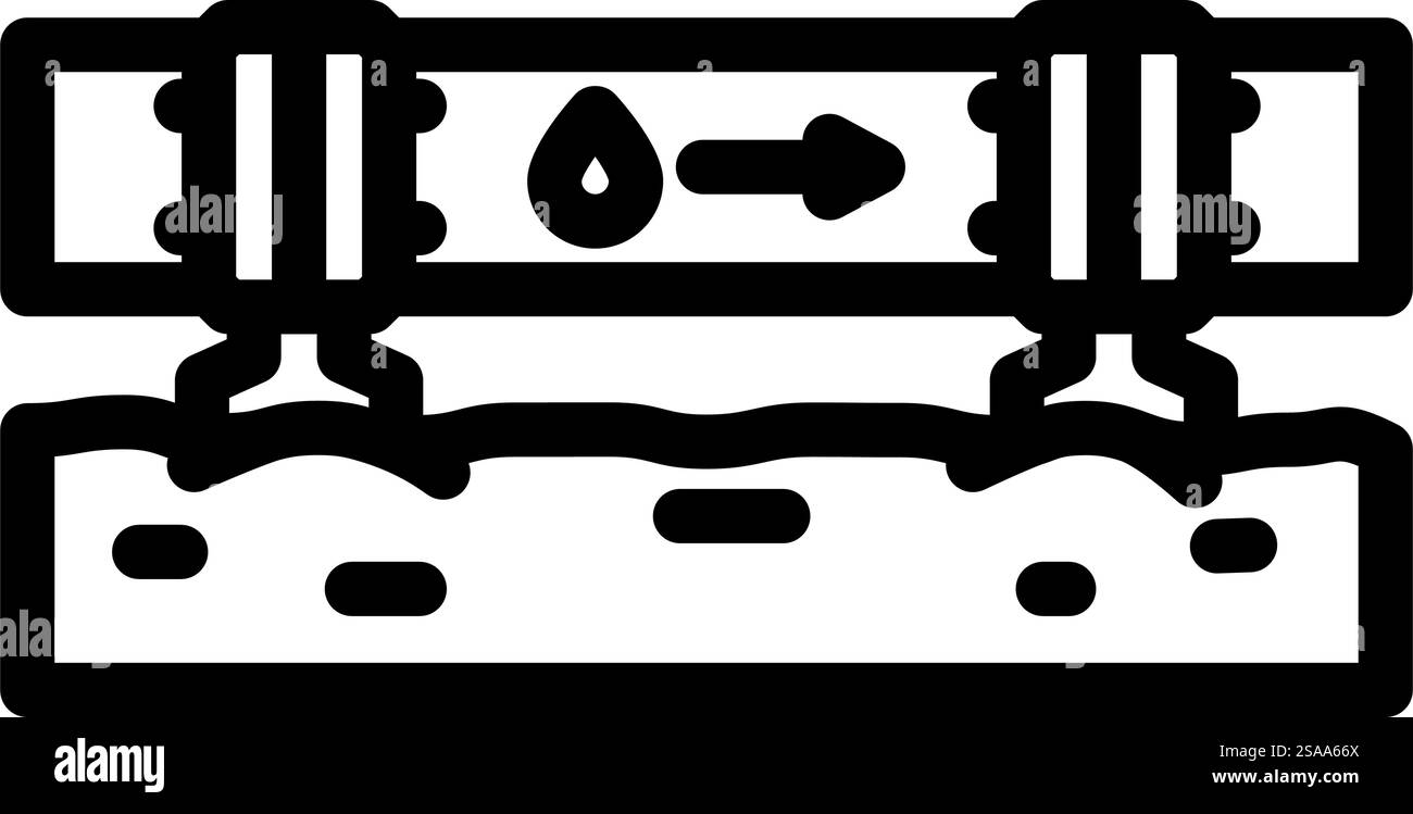 pipeline oil industry line icon vector. pipeline oil industry sign ...