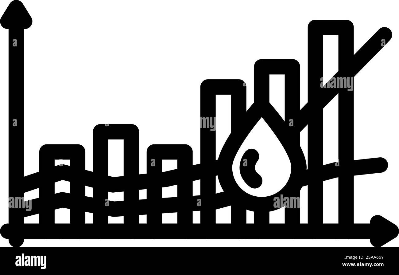 demand oil industry line icon vector. demand oil industry sign ...