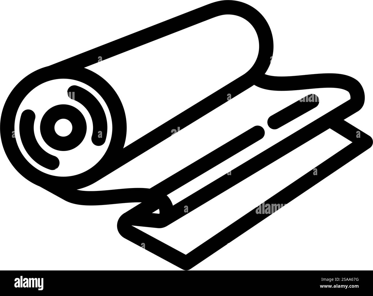 fabric rolls dressmaking fashion line icon vector. fabric rolls ...