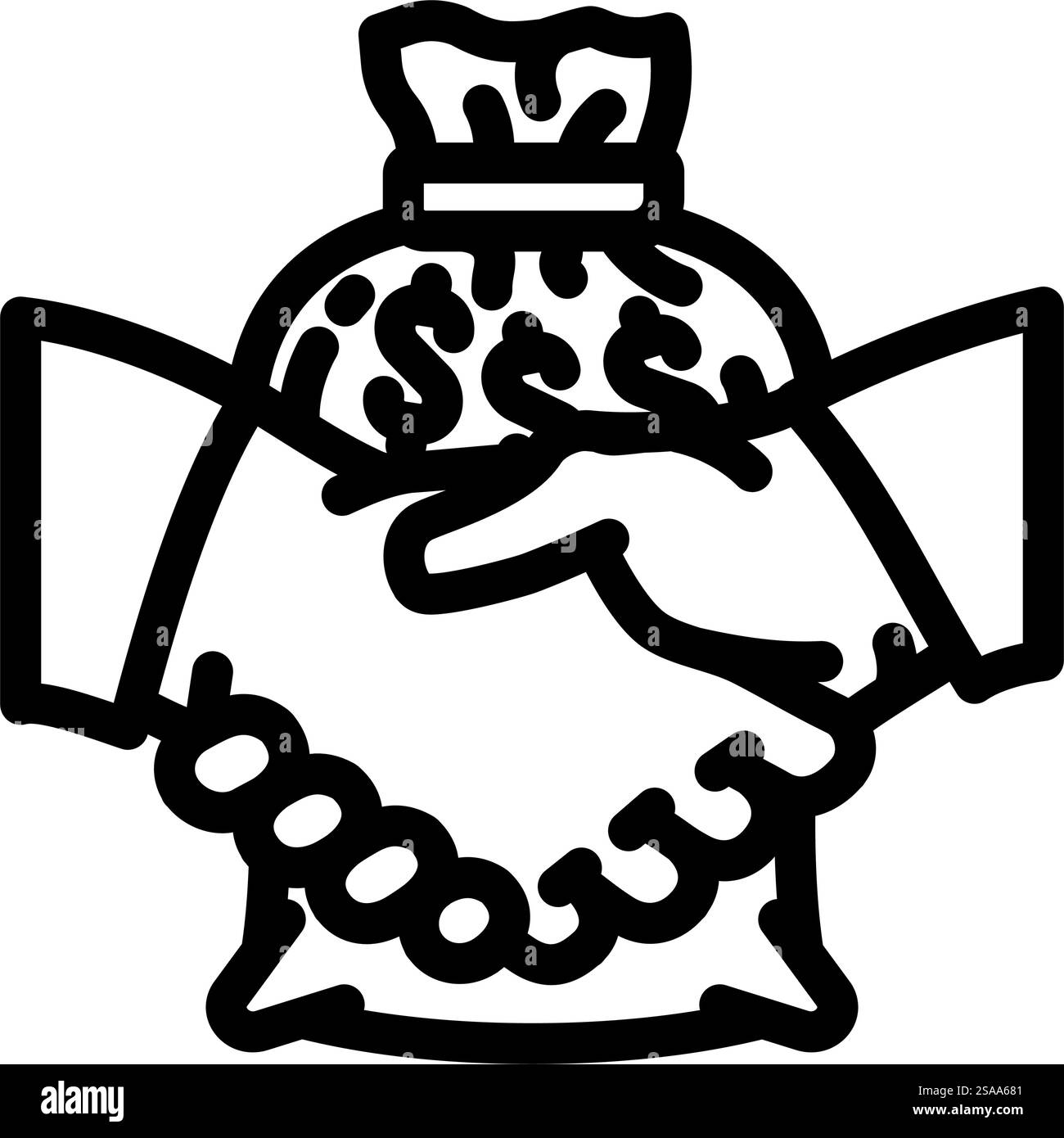 bribery crime line icon vector. bribery crime sign. isolated contour ...