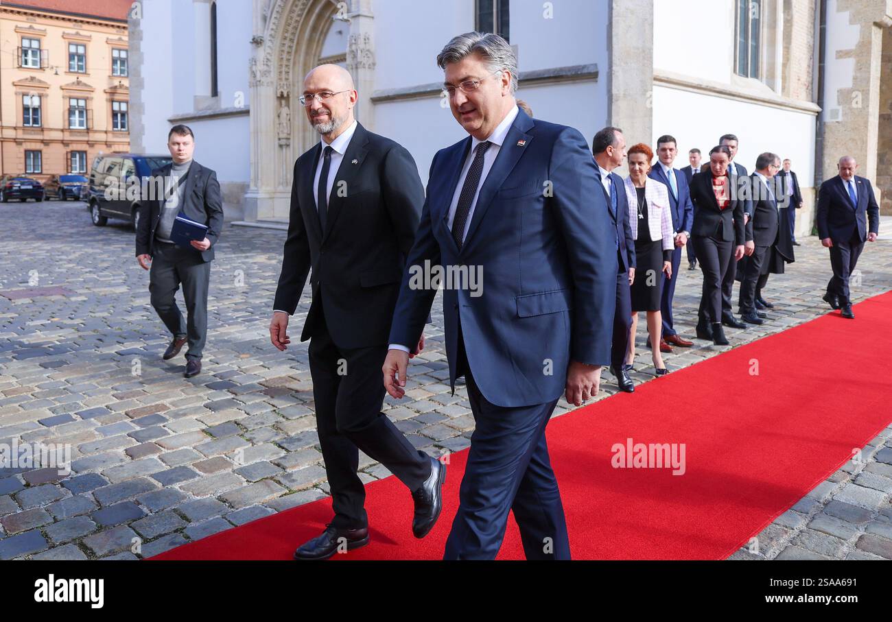 Zagreb, Croatia. 29th Jan, 2025. Prime Minister Andrej Plenkovic ...