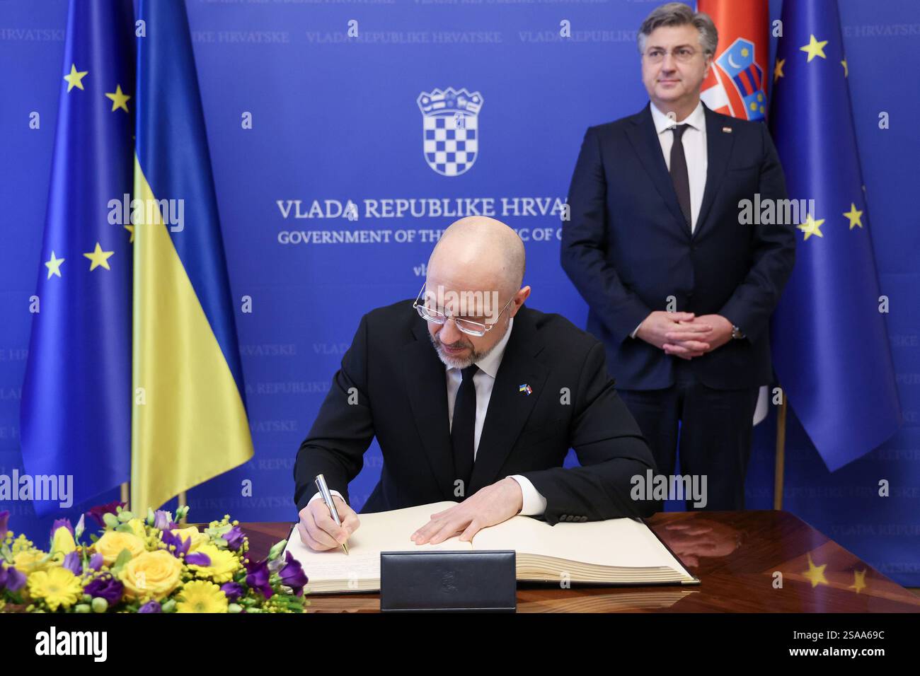 Zagreb, Croatia. 29th Jan, 2025. Prime Minister Andrej Plenkovic ...