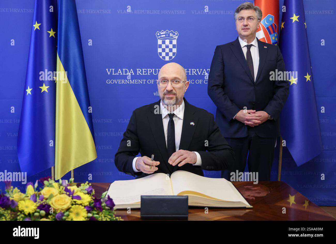 Zagreb, Croatia. 29th Jan, 2025. Prime Minister Andrej Plenkovic ...
