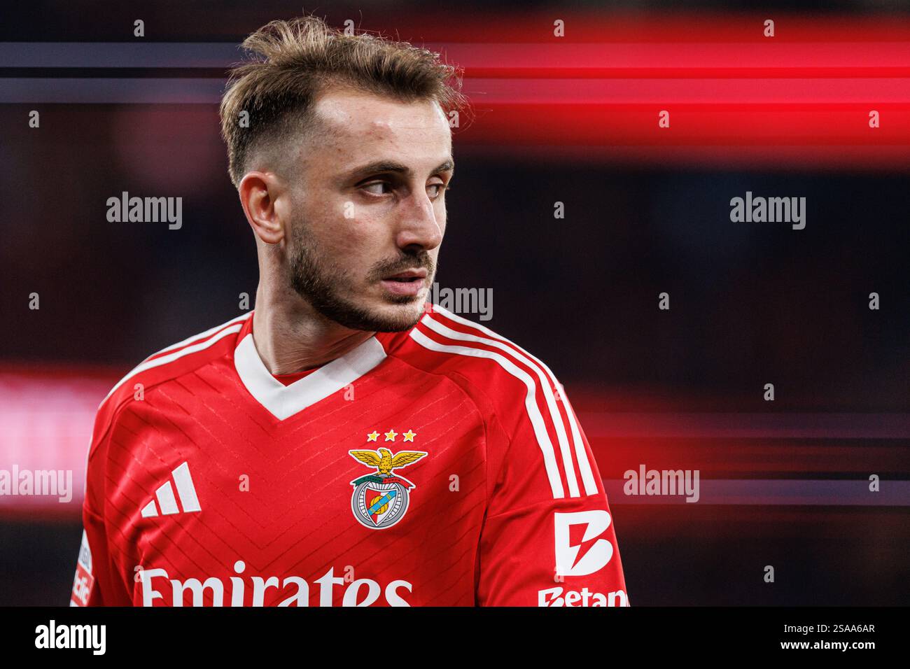 Kerem Akturkoglu seen during Liga Portugal game between teams of SL ...