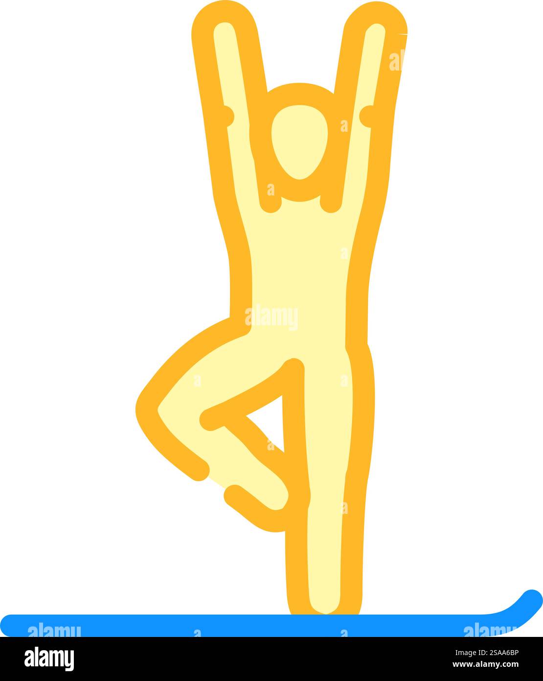 tree pose vrksasana yoga color icon vector. tree pose vrksasana yoga ...