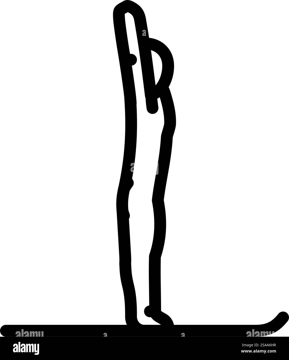 mountain pose tadasana yoga line icon vector. mountain pose tadasana ...