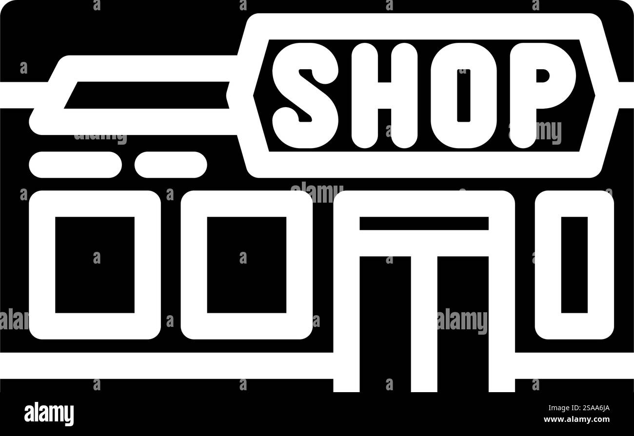 convenience store glyph icon vector. convenience store sign. isolated ...