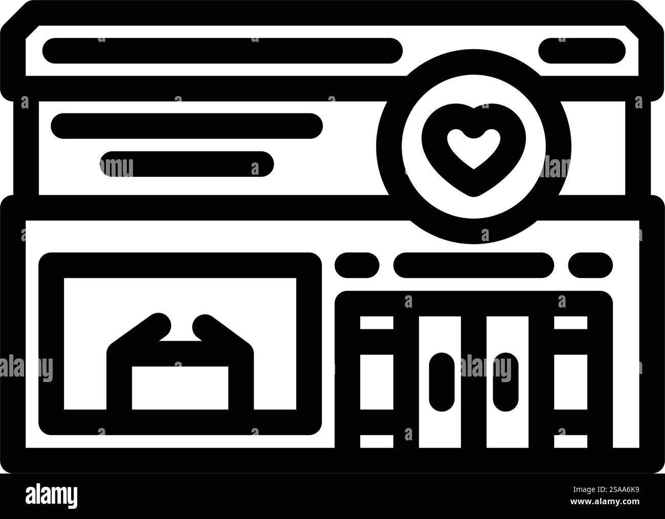 charity shop line icon vector. charity shop sign. isolated contour ...