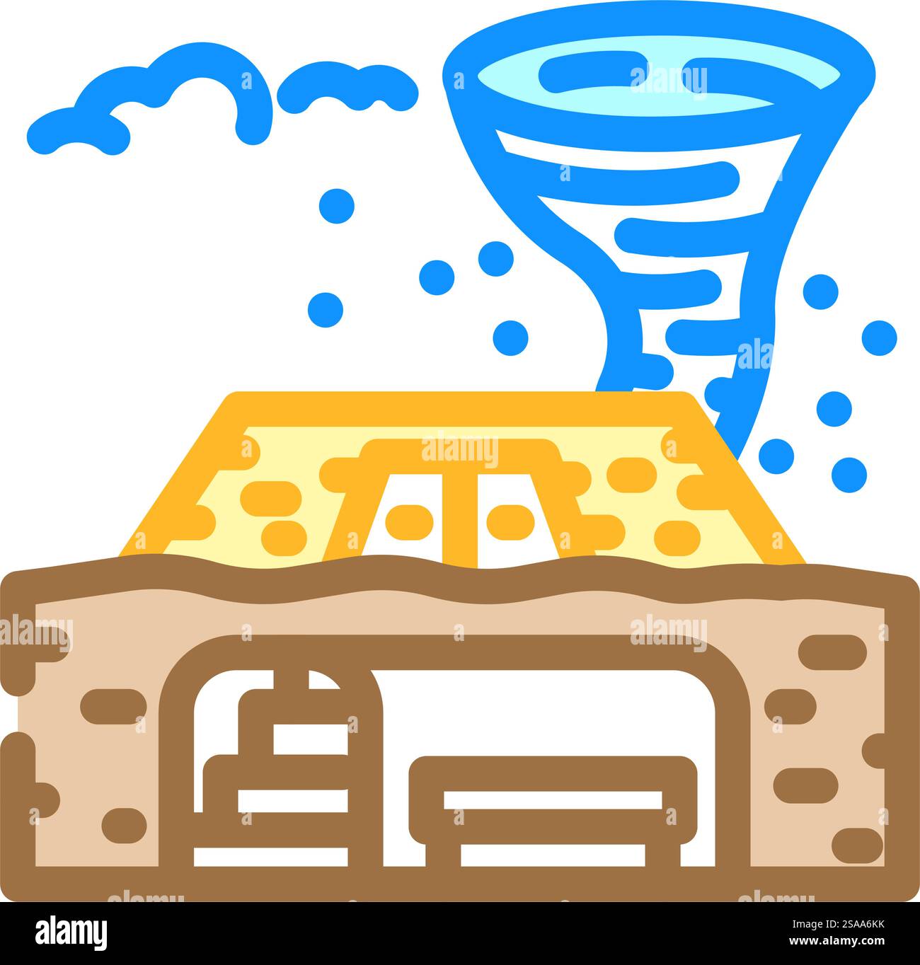 shelter hurricane disaster color icon vector. shelter hurricane ...
