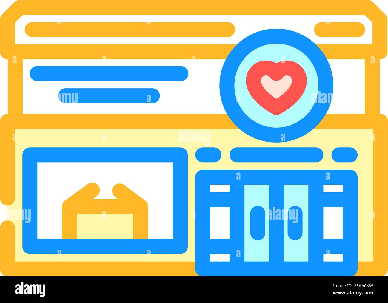 charity shop color icon vector. charity shop sign. isolated symbol ...