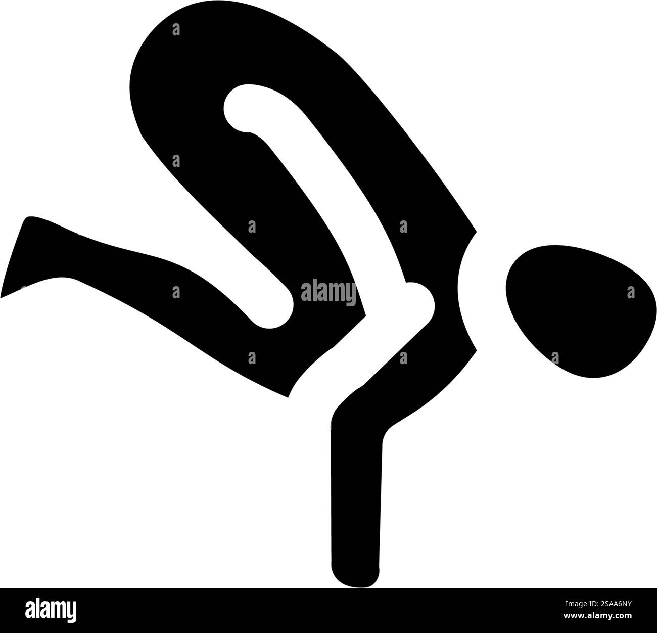 crow pose bakasana yoga glyph icon vector. crow pose bakasana yoga sign ...