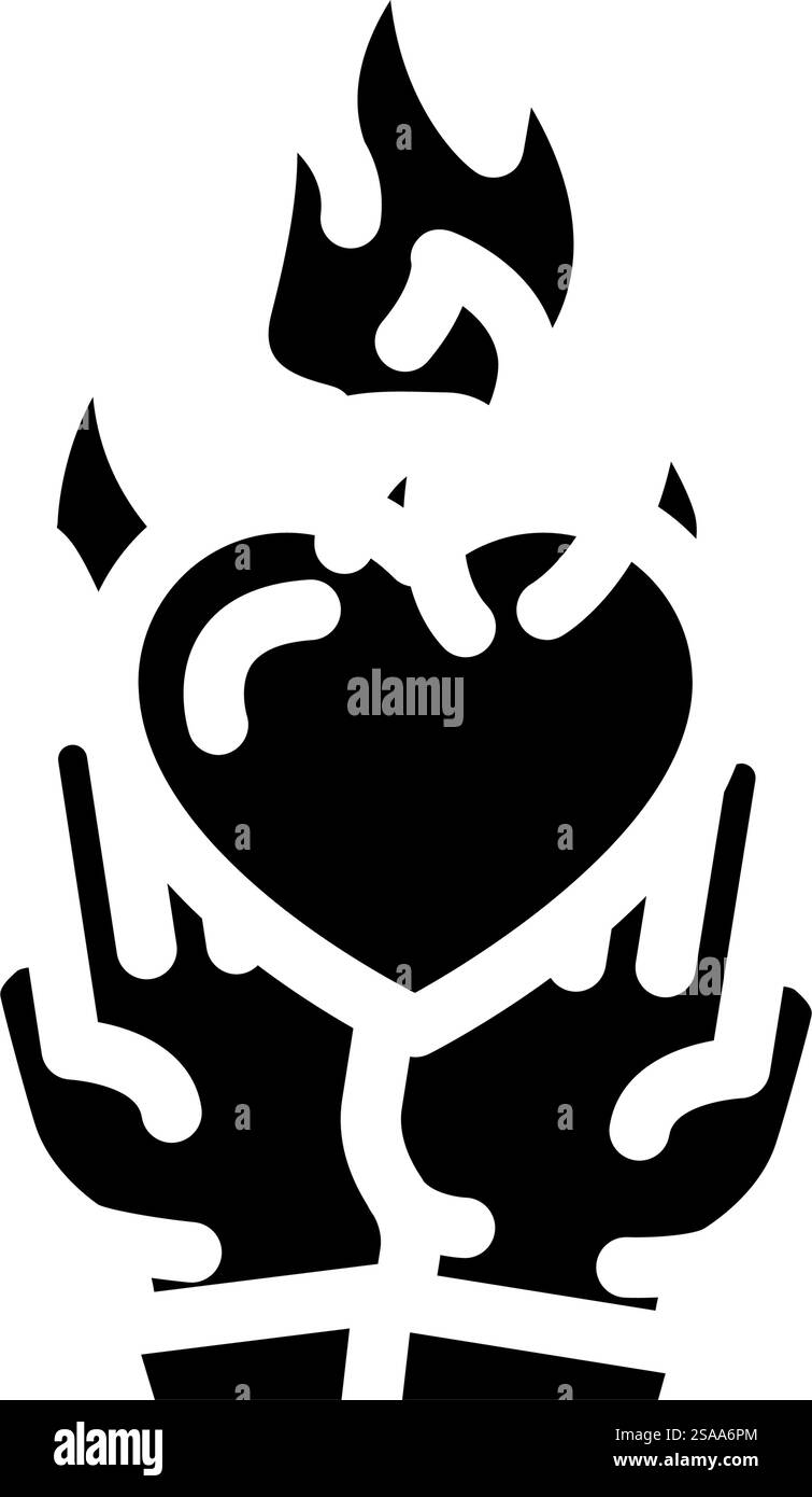 dedication success life glyph icon vector. dedication success life sign ...