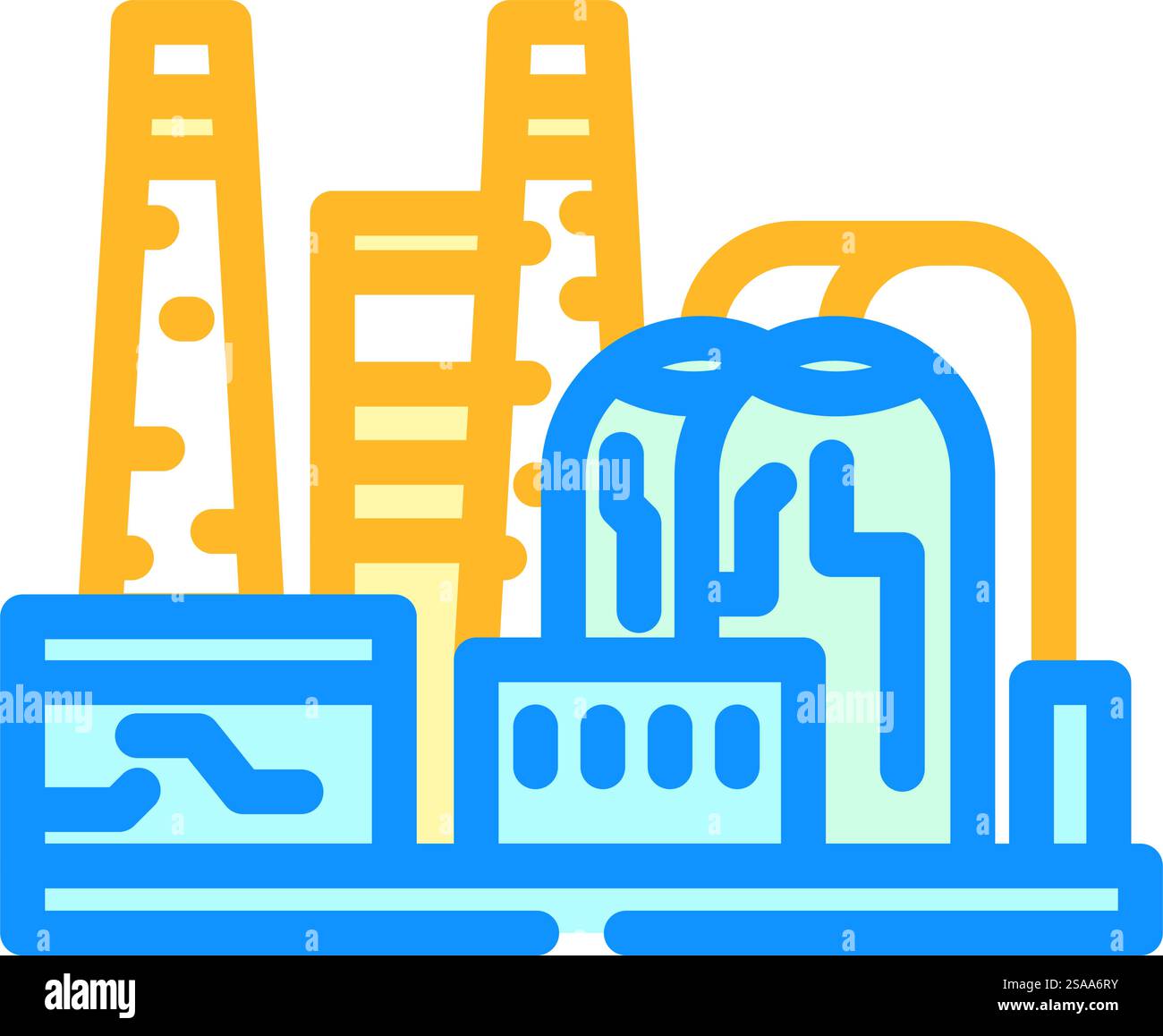 refinery oil industry color icon vector. refinery oil industry sign ...