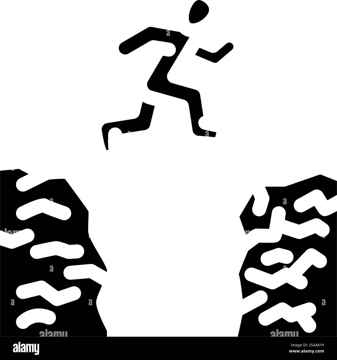 overcoming challenges success life glyph icon vector. overcoming ...