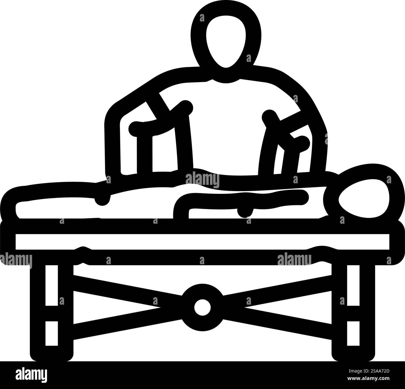 abhyanga ayurveda line icon vector. abhyanga ayurveda sign. isolated ...