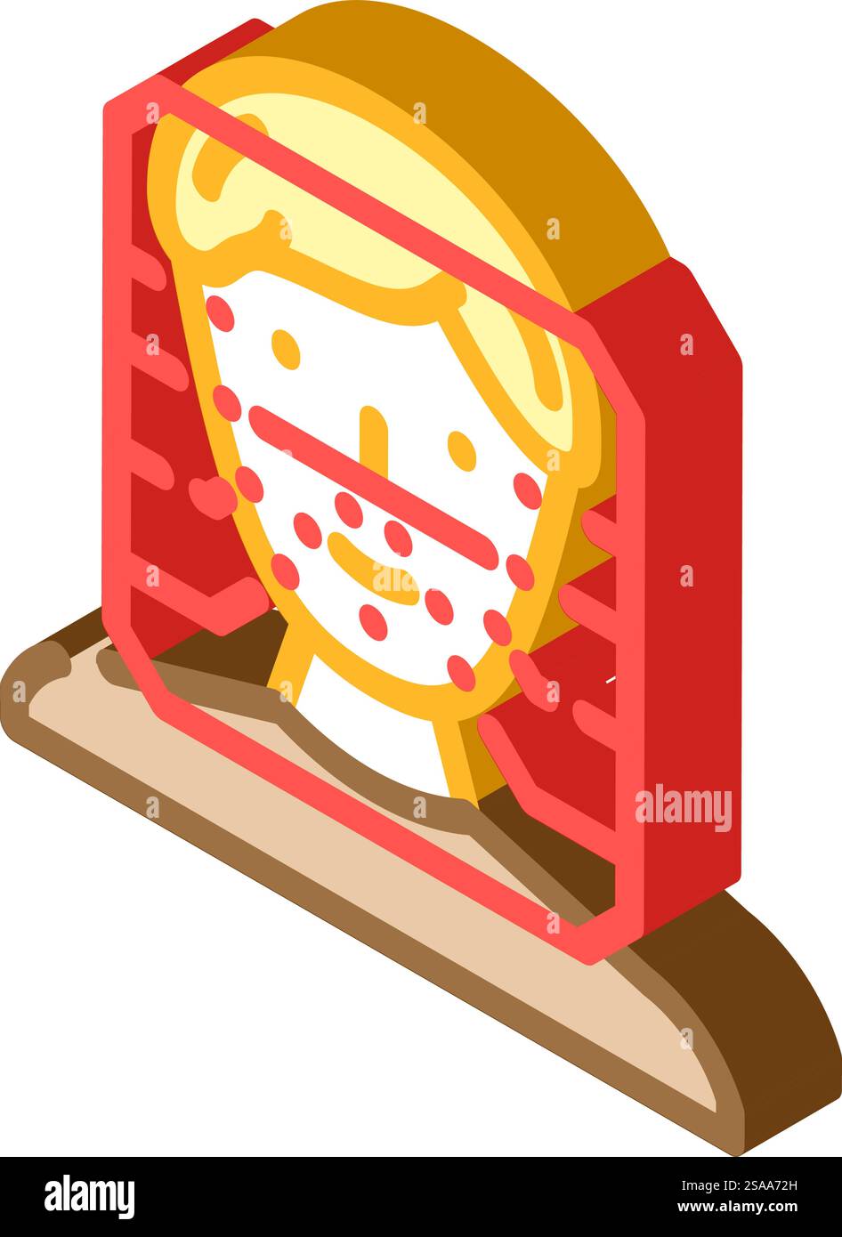 facial recognition isometric icon vector. facial recognition sign ...