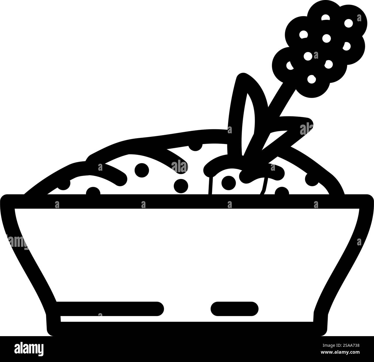 quinoa vegan food line icon vector. quinoa vegan food sign. isolated ...