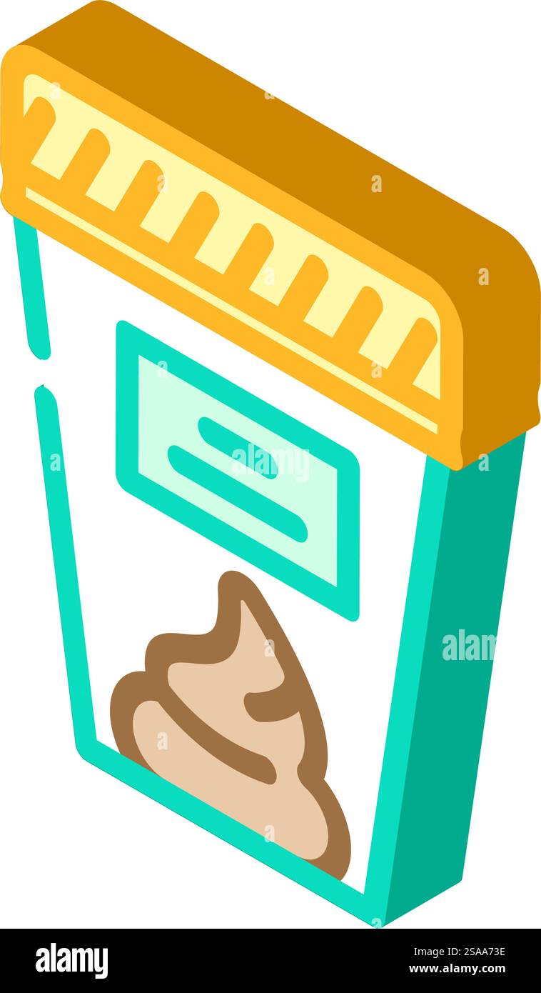 infested stool sample isometric icon vector. infested stool sample sign ...