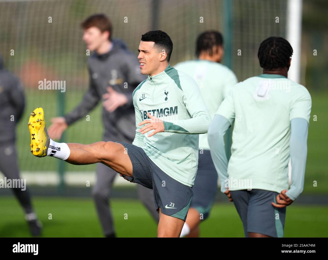 Tottenham Hotspur's Pedro Porro during a training session at the ...