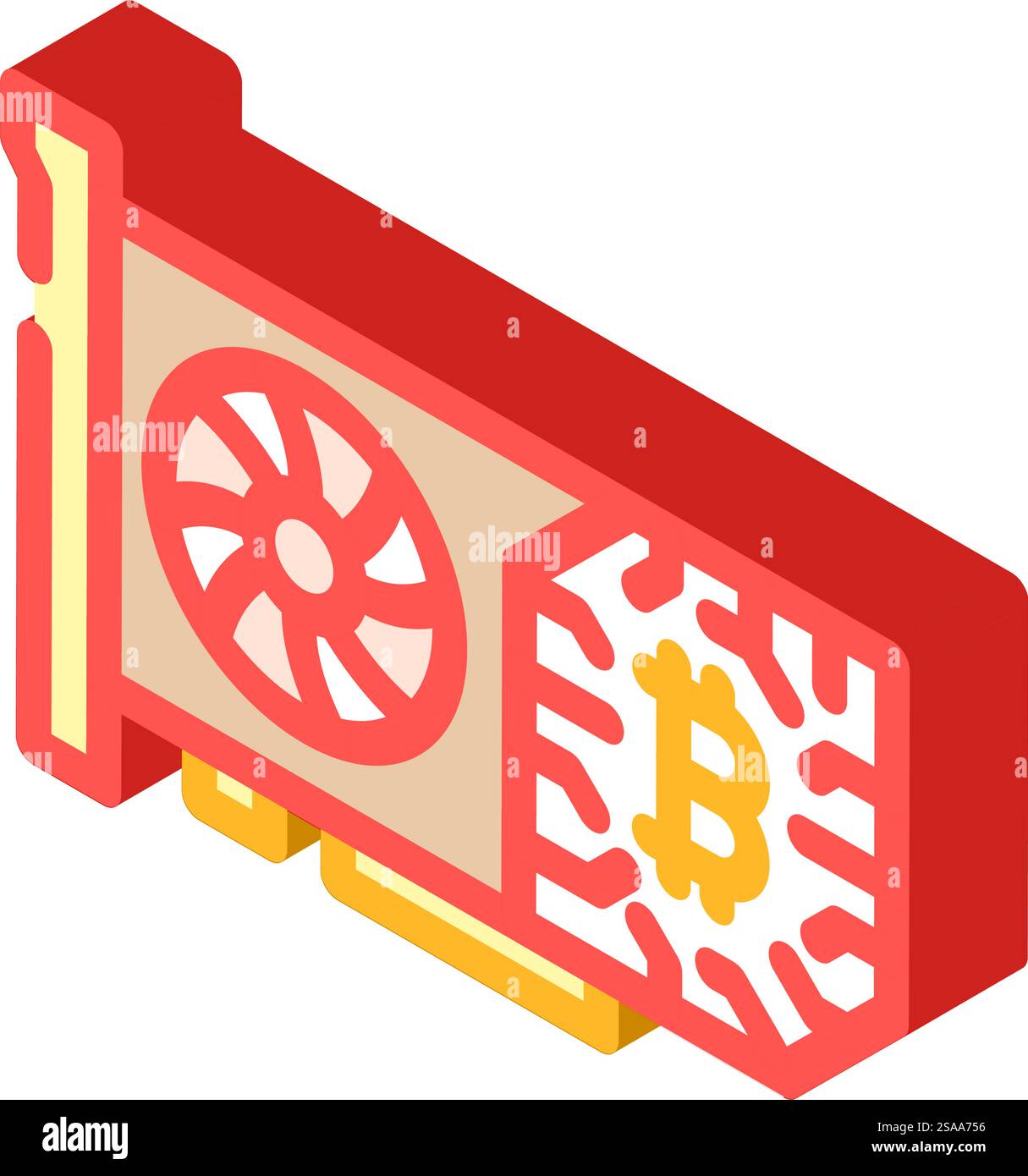 gpu cryptocurrency mining isometric icon vector. gpu cryptocurrency mining sign. isolated symbol ...