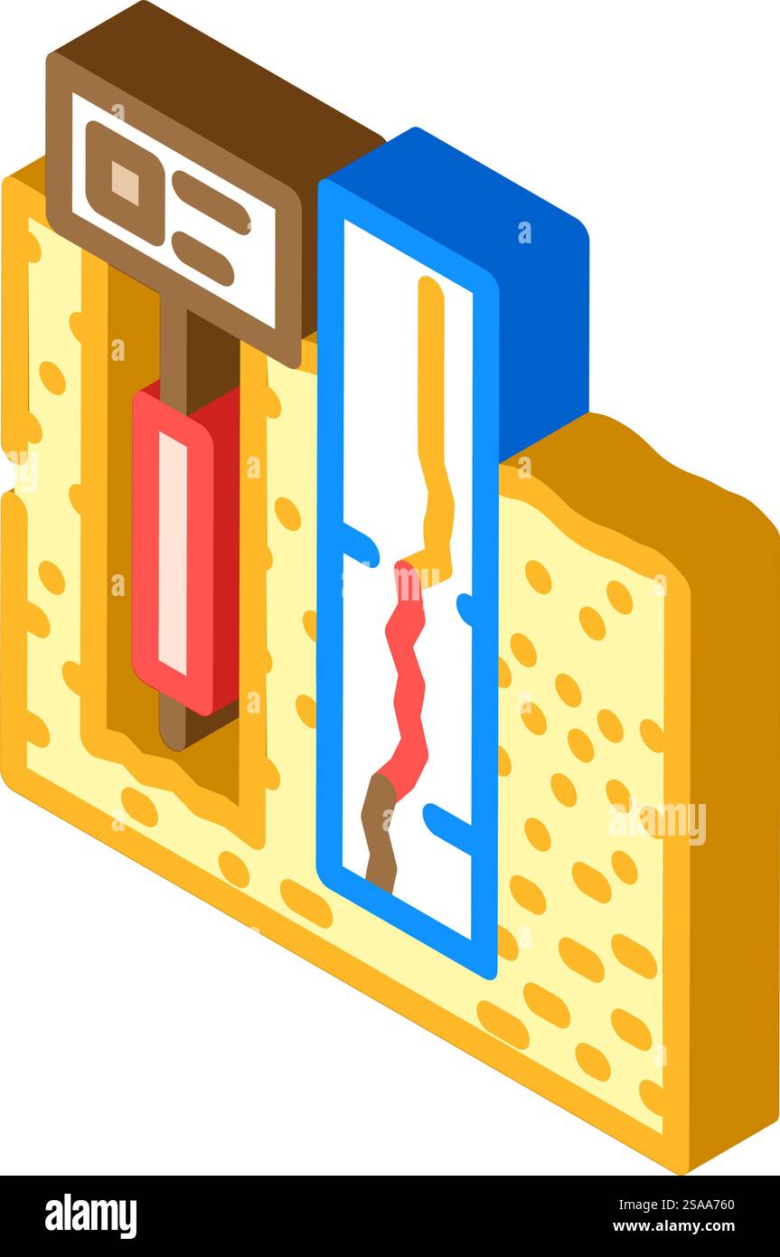well logging oil industry isometric icon vector. well logging oil ...