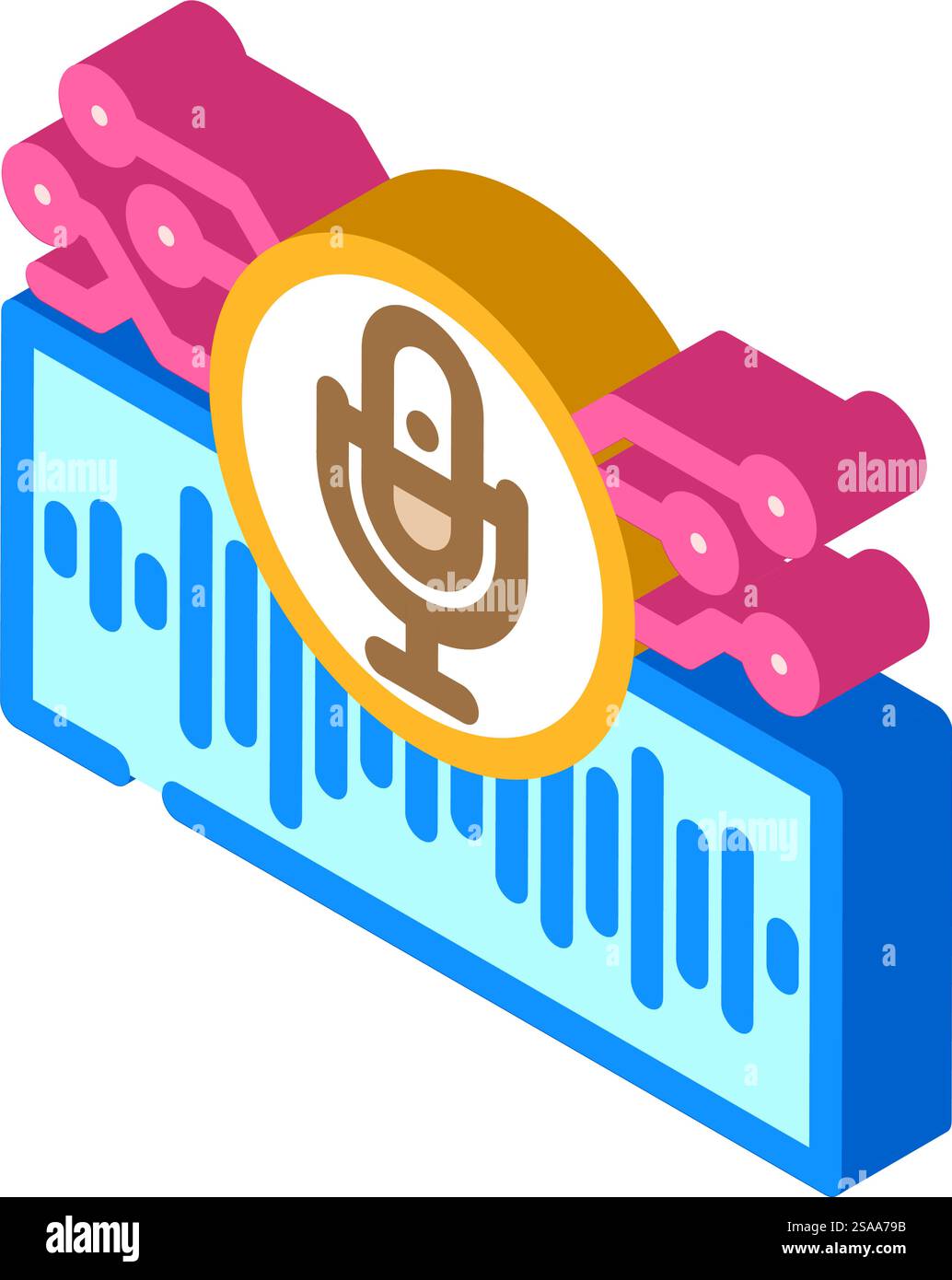 voice recognition isometric icon vector. voice recognition sign ...