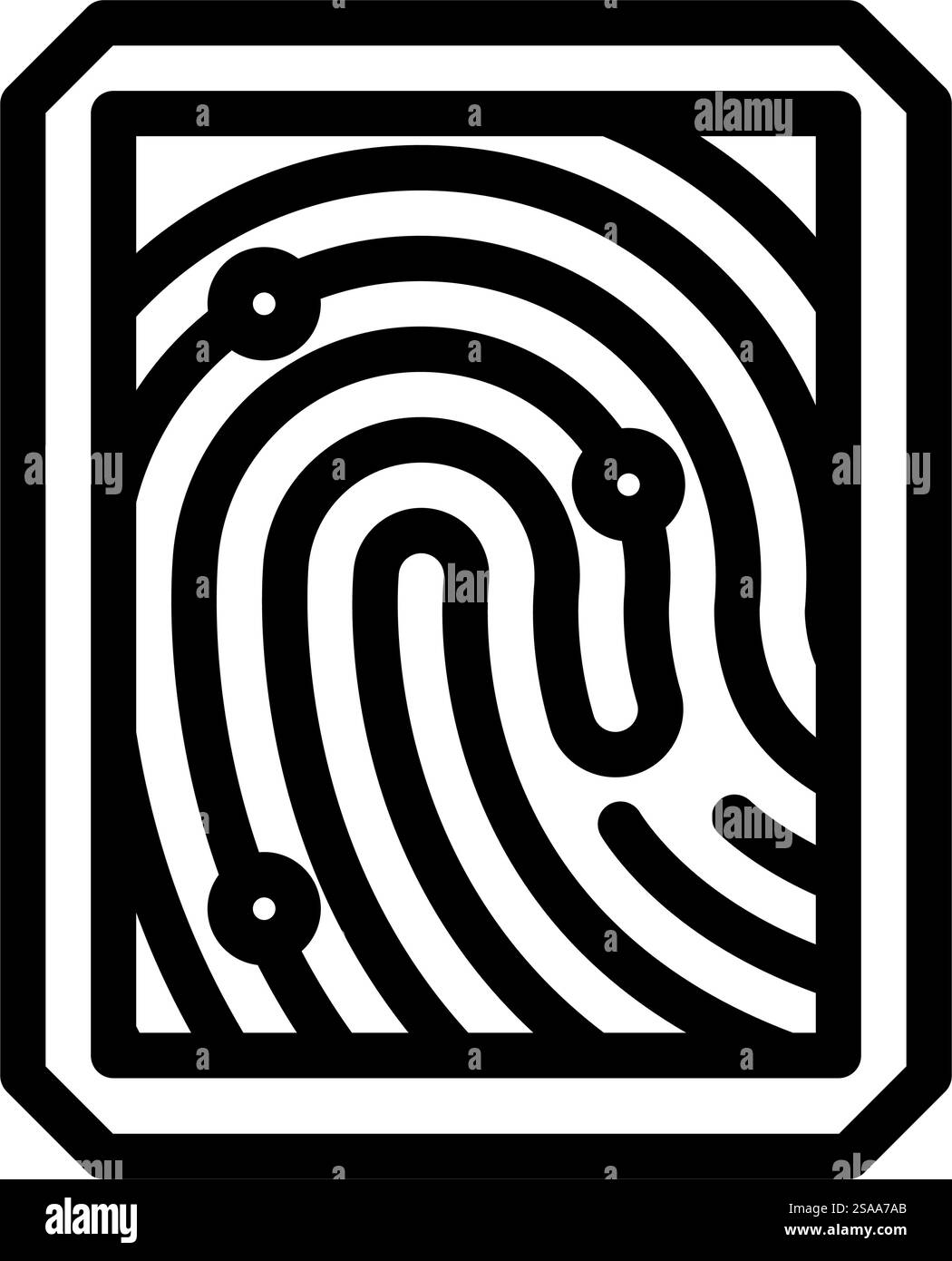 fingerprint scan line icon vector. fingerprint scan sign. isolated ...