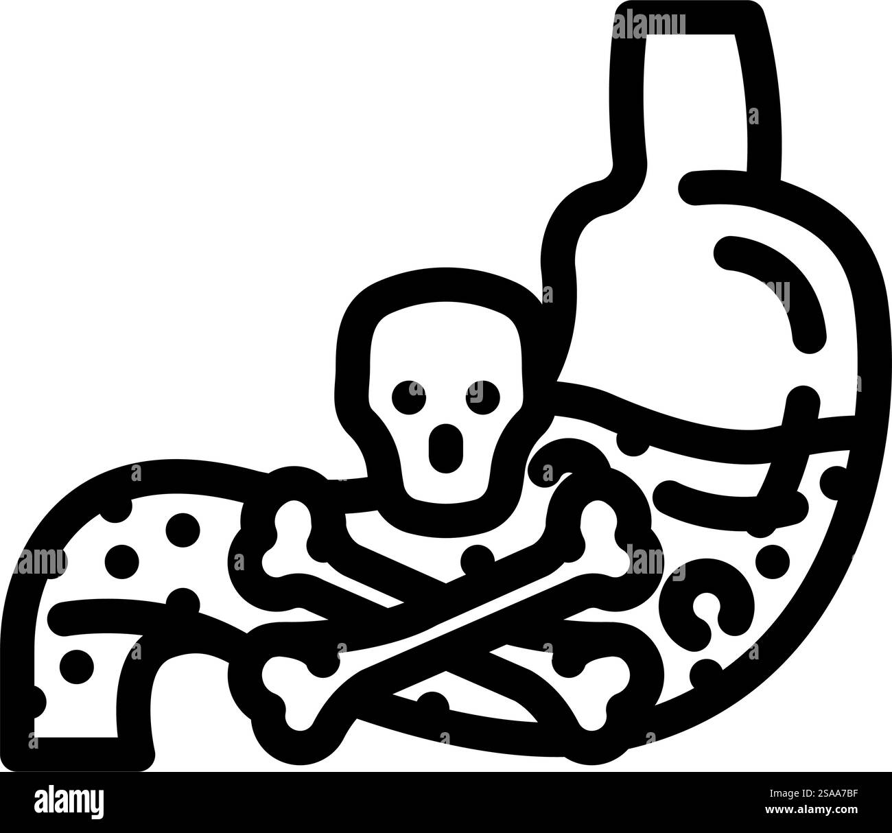 ingestion harmful substances line icon vector. ingestion harmful ...