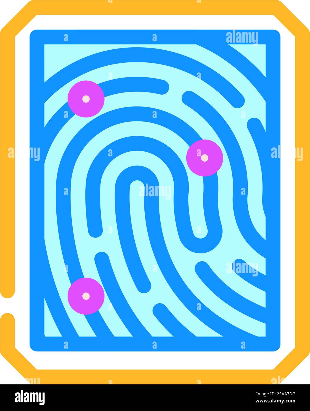 fingerprint scan color icon vector. fingerprint scan sign. isolated symbol illustration ...