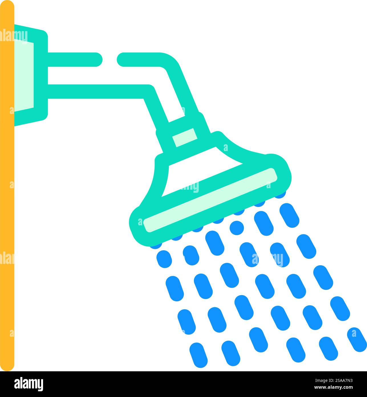 low-flow showerhead water saving color icon vector. low-flow showerhead ...